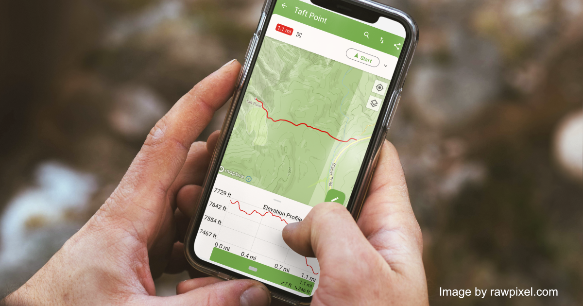 Taft Point and The Fissures, California, USA - Map | TouchTrails